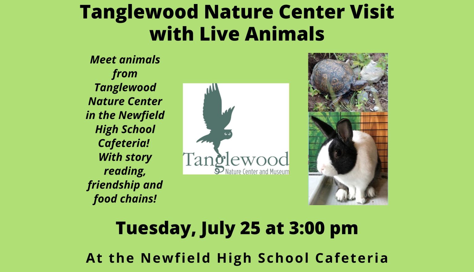 Tanglewood Nature Center Visit with Live Animals – Tompkins Weekly